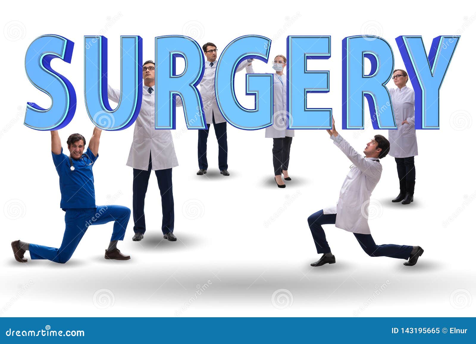 The Group of Doctors Holding Surgery Letters Stock Image - Image of ...