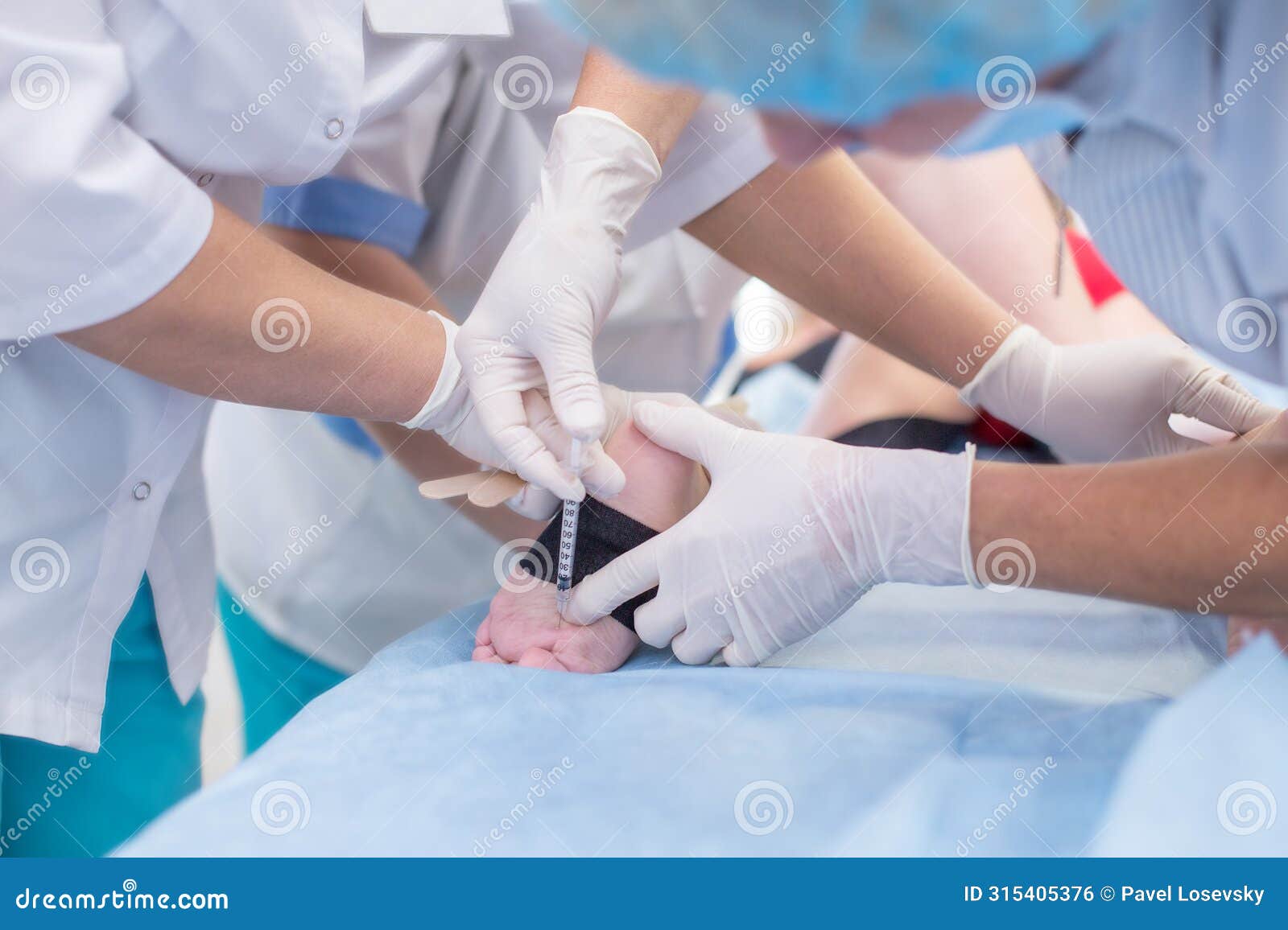 A Group of Doctors Injections Boy on Medical Stock Photo - Image of ...