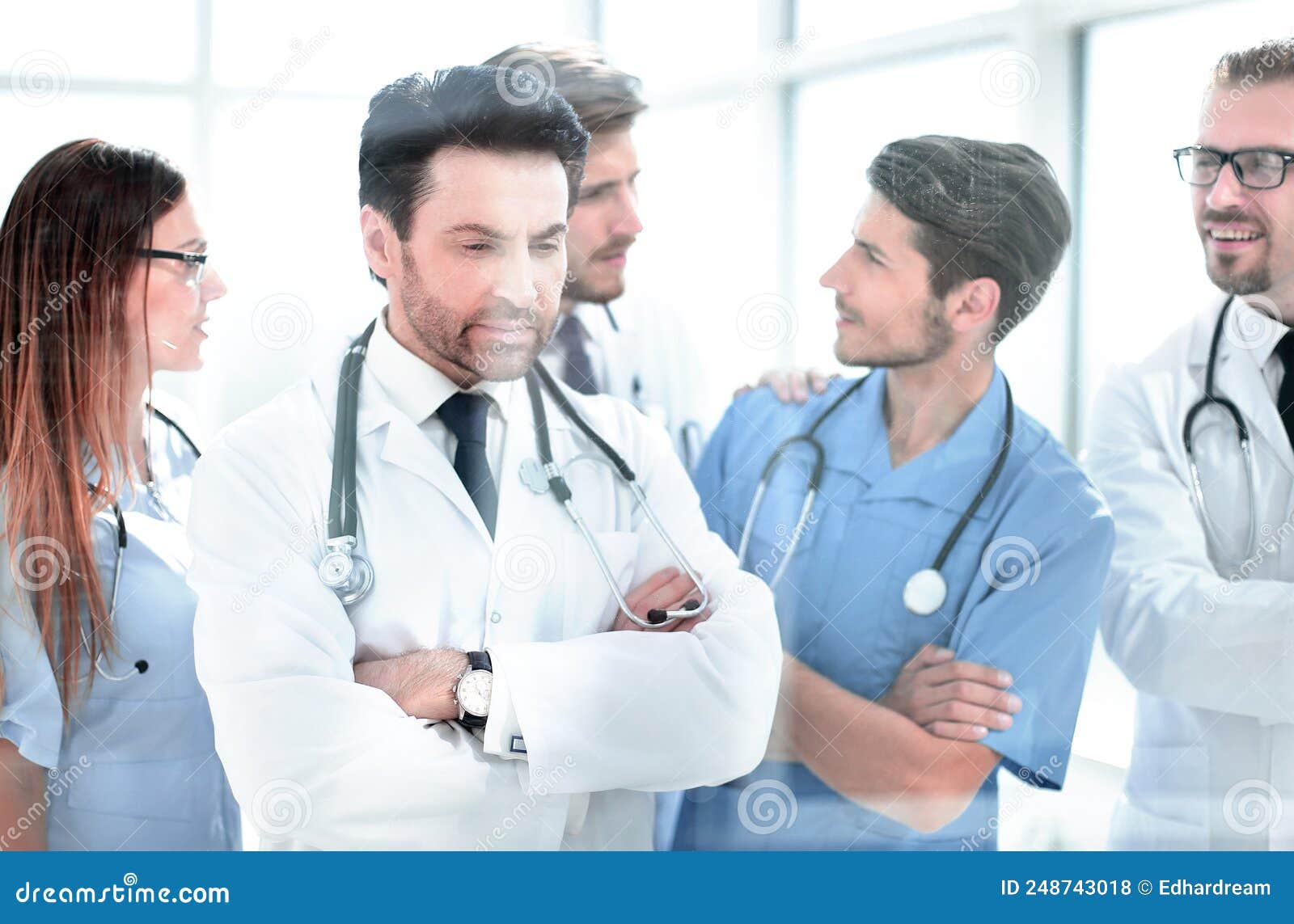 Group of Doctors Looking at the Computer Screen Stock Photo - Image of ...