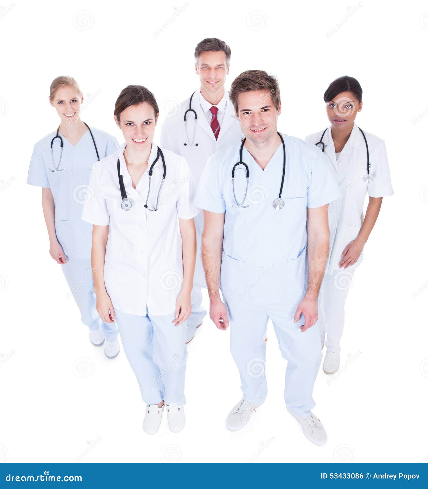 Group of Doctors Looking Up Stock Photo - Image of hospital, nurse ...