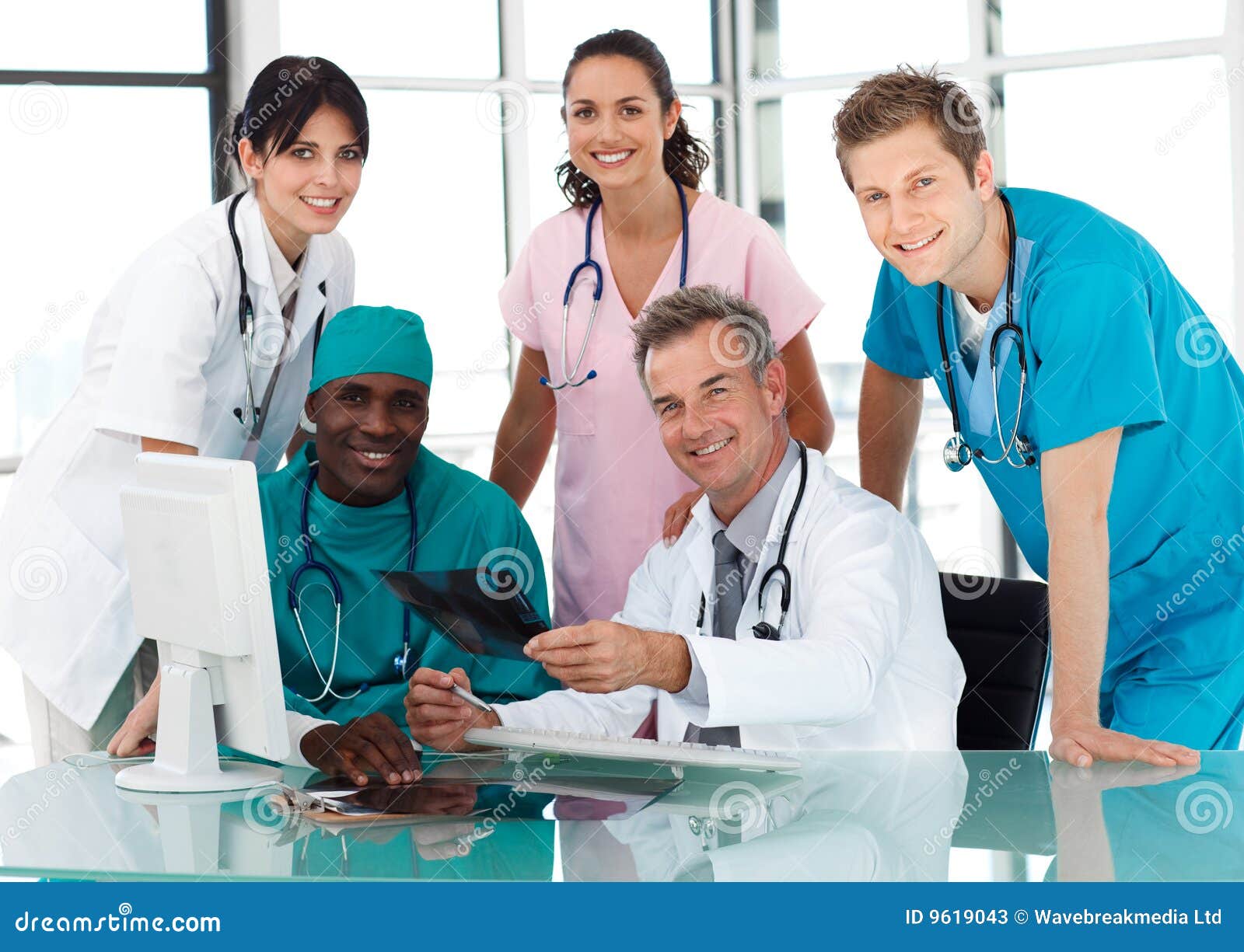 Group of Doctors in a Meeting Stock Image - Image of blond, male: 9619043