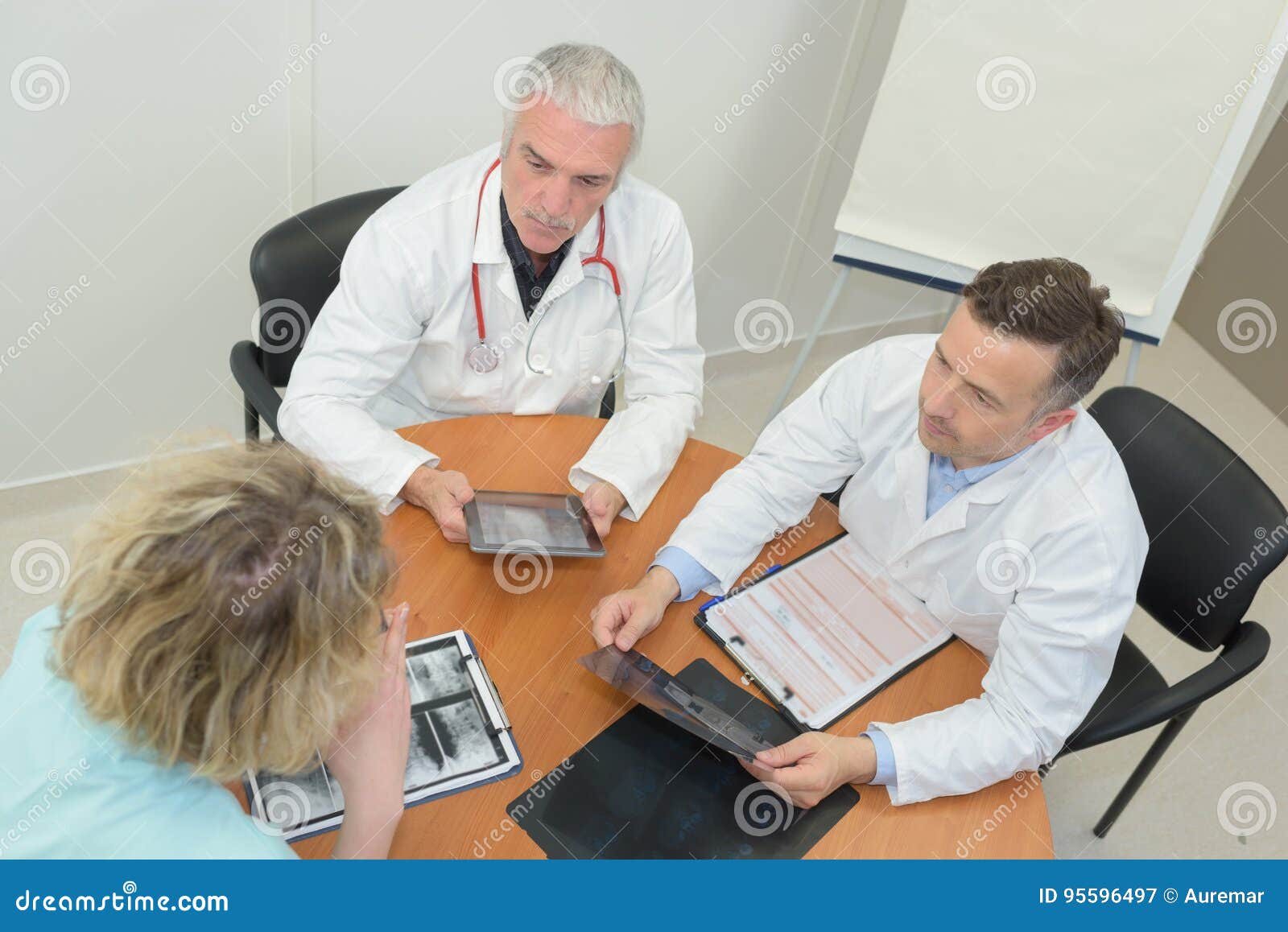 Group Doctors Meeting at Medical Office Stock Image - Image of medical ...