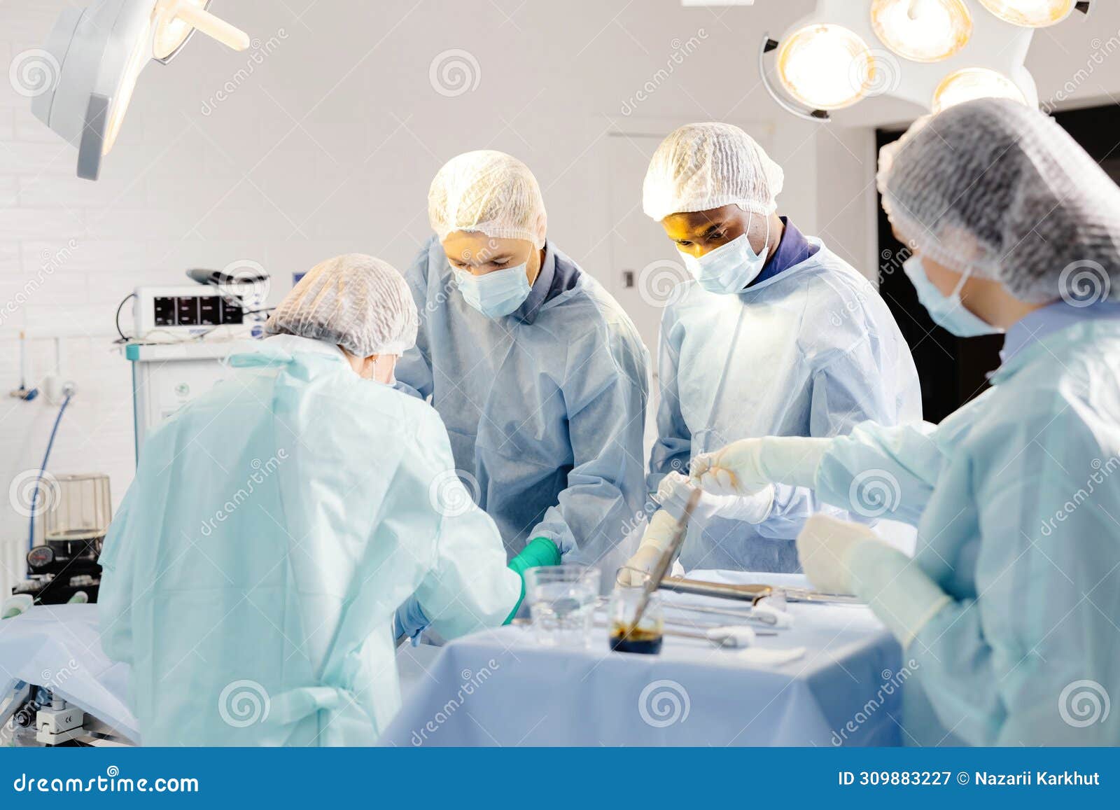 Group of Doctors Performing Surgery in Hospital Stock Image - Image of ...