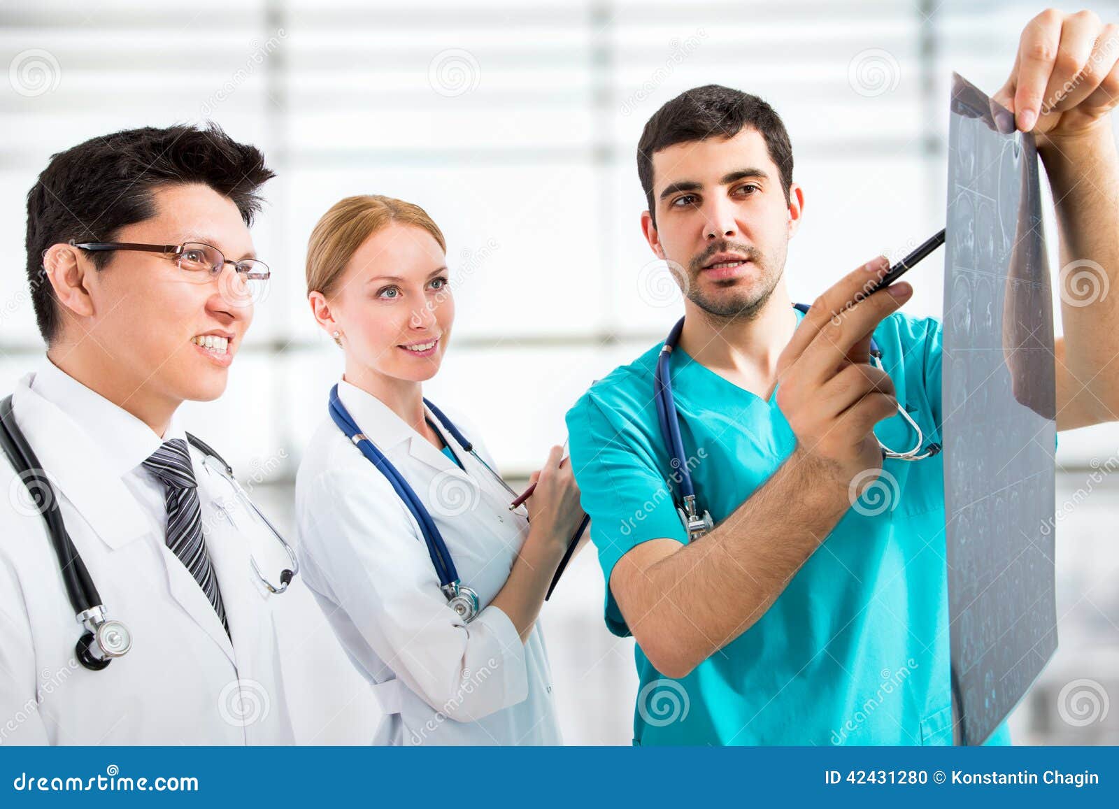Group of doctors stock photo. Image of diverse, roentgen - 42431280