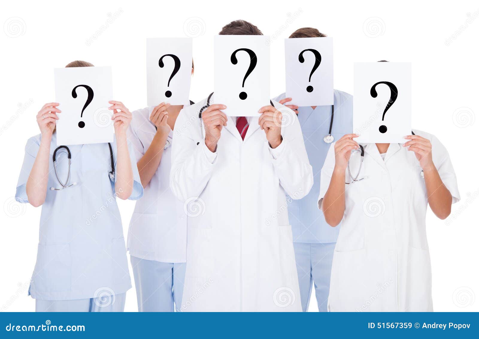 Group of Doctors with Question Mark Sign Stock Image - Image of mark ...