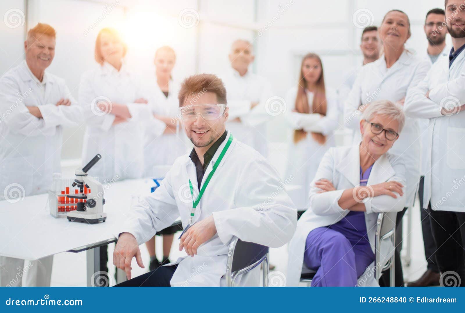 Group of Doctors and Scientists Standing in the Laboratory. Stock Photo ...