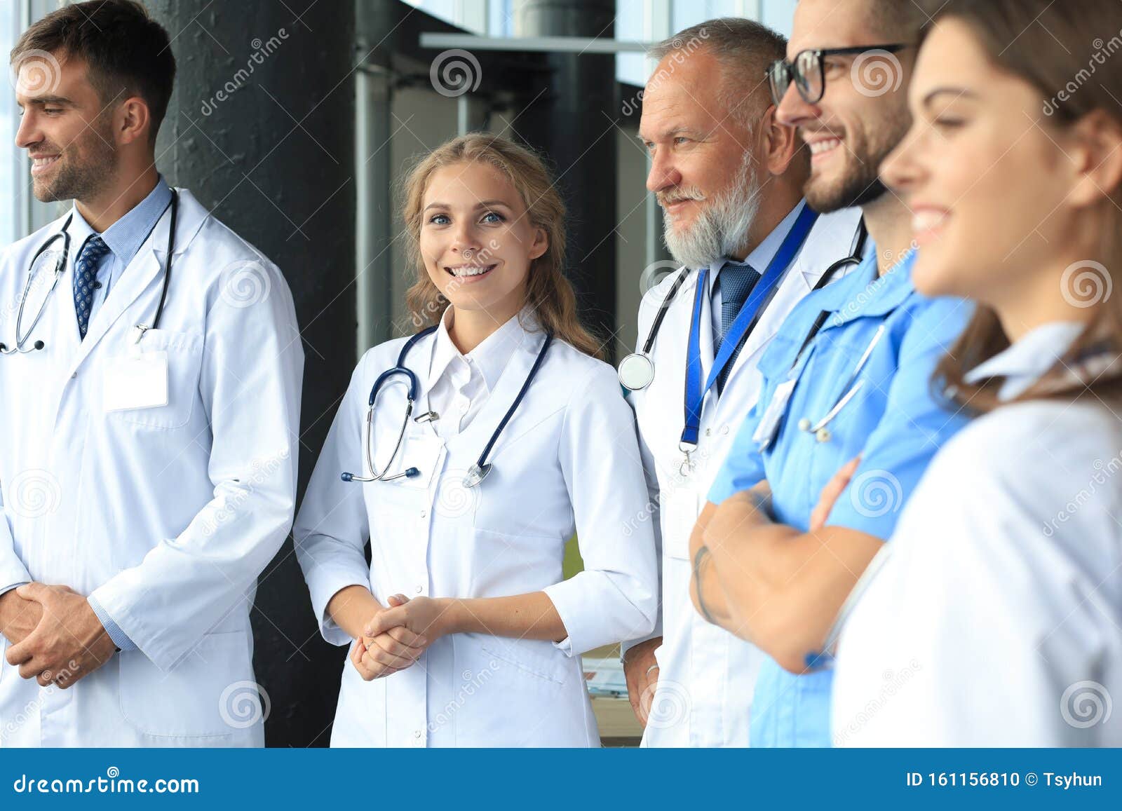 Group of Doctors Standing at the Medical Office Stock Photo - Image of ...