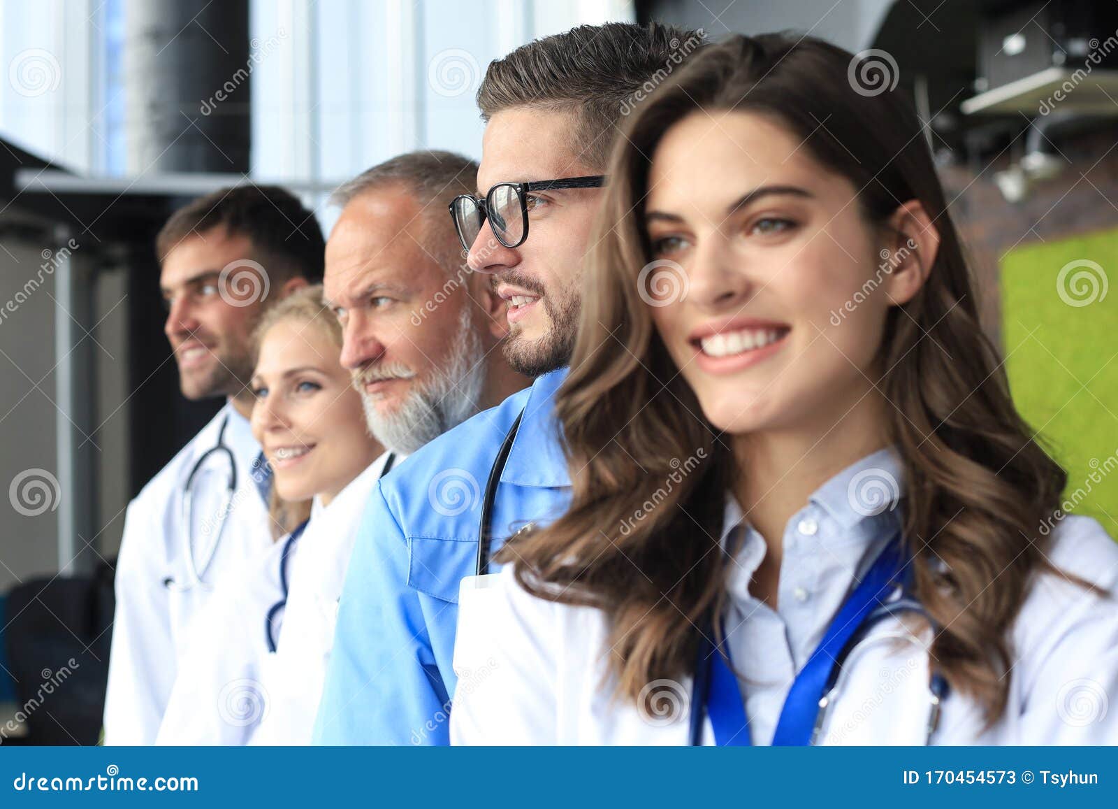 Group of Doctors Standing at the Medical Office Stock Image - Image of ...