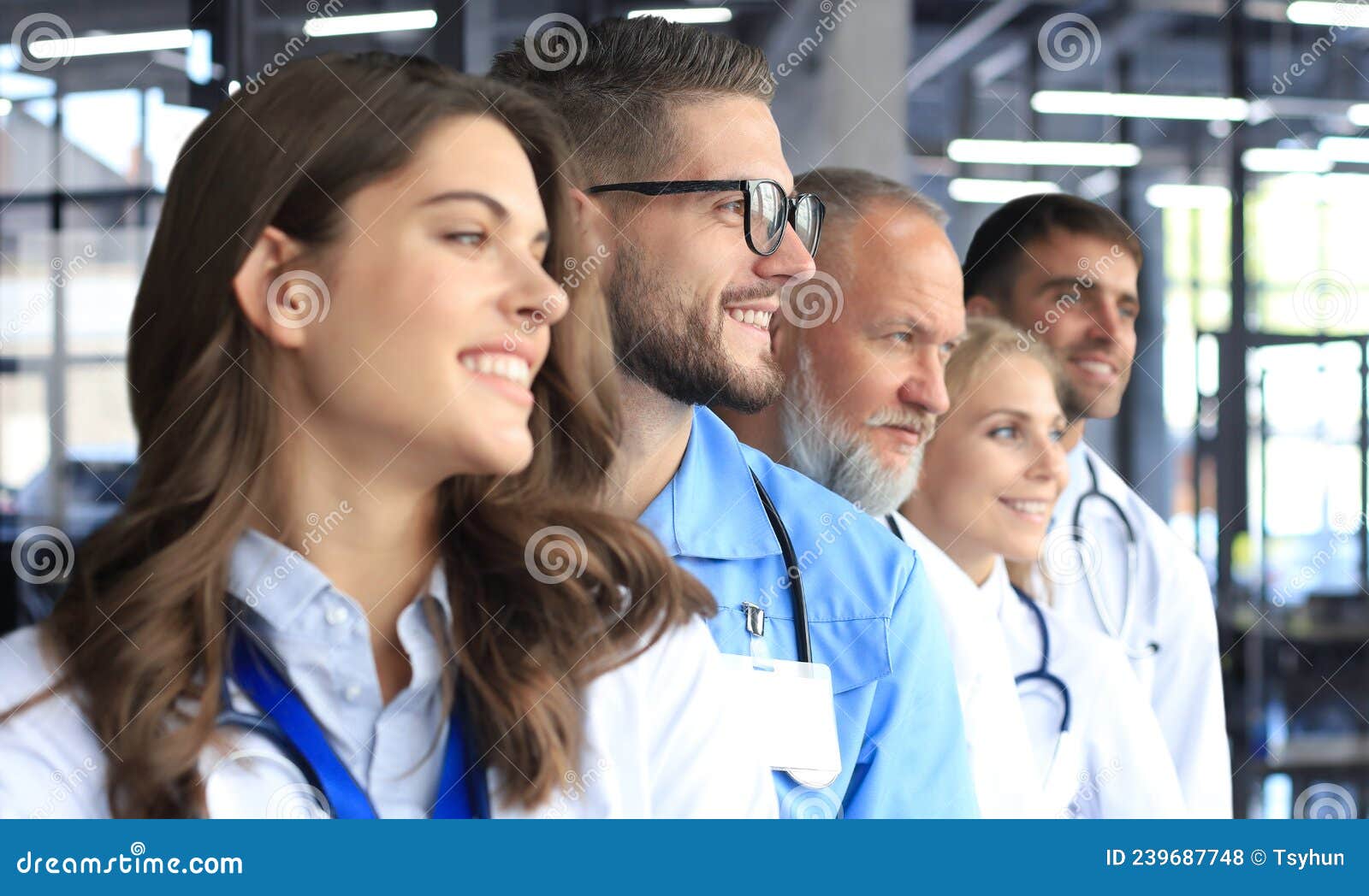 Group of Doctors Standing at the Medical Office. Stock Photo - Image of ...