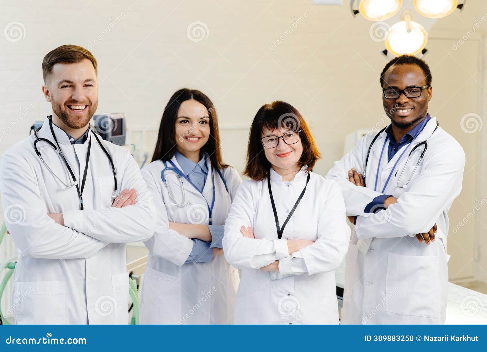 Group of Doctors Standing Together Stock Photo - Image of ethnic ...