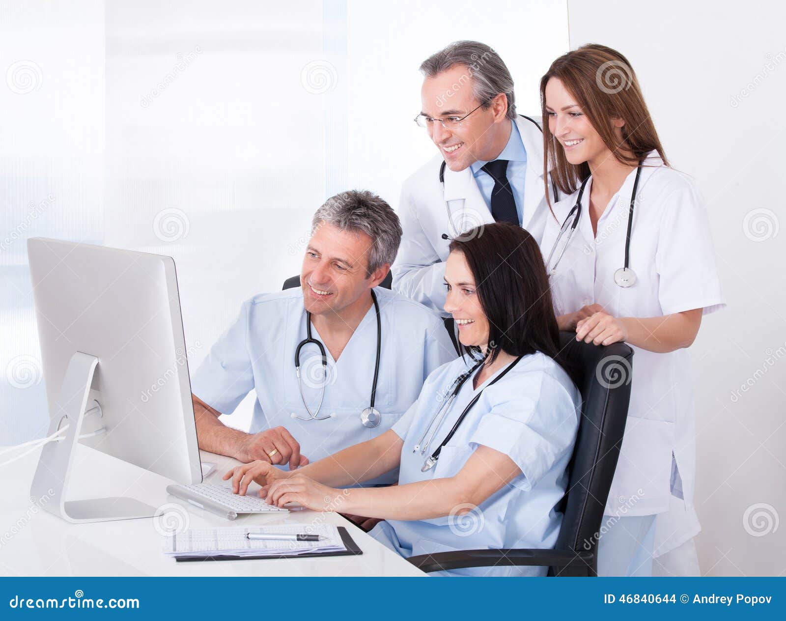 Group of Doctors Working Together Stock Photo - Image of hospital ...