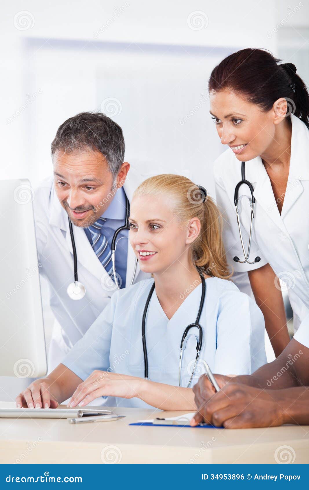 Group of Doctors Working Together Stock Photo - Image of diversity ...