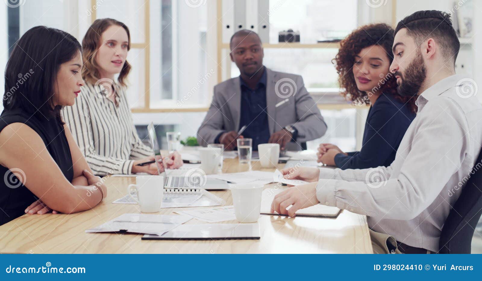 Group, Documents or Business People in Meeting for Report, Agenda ...