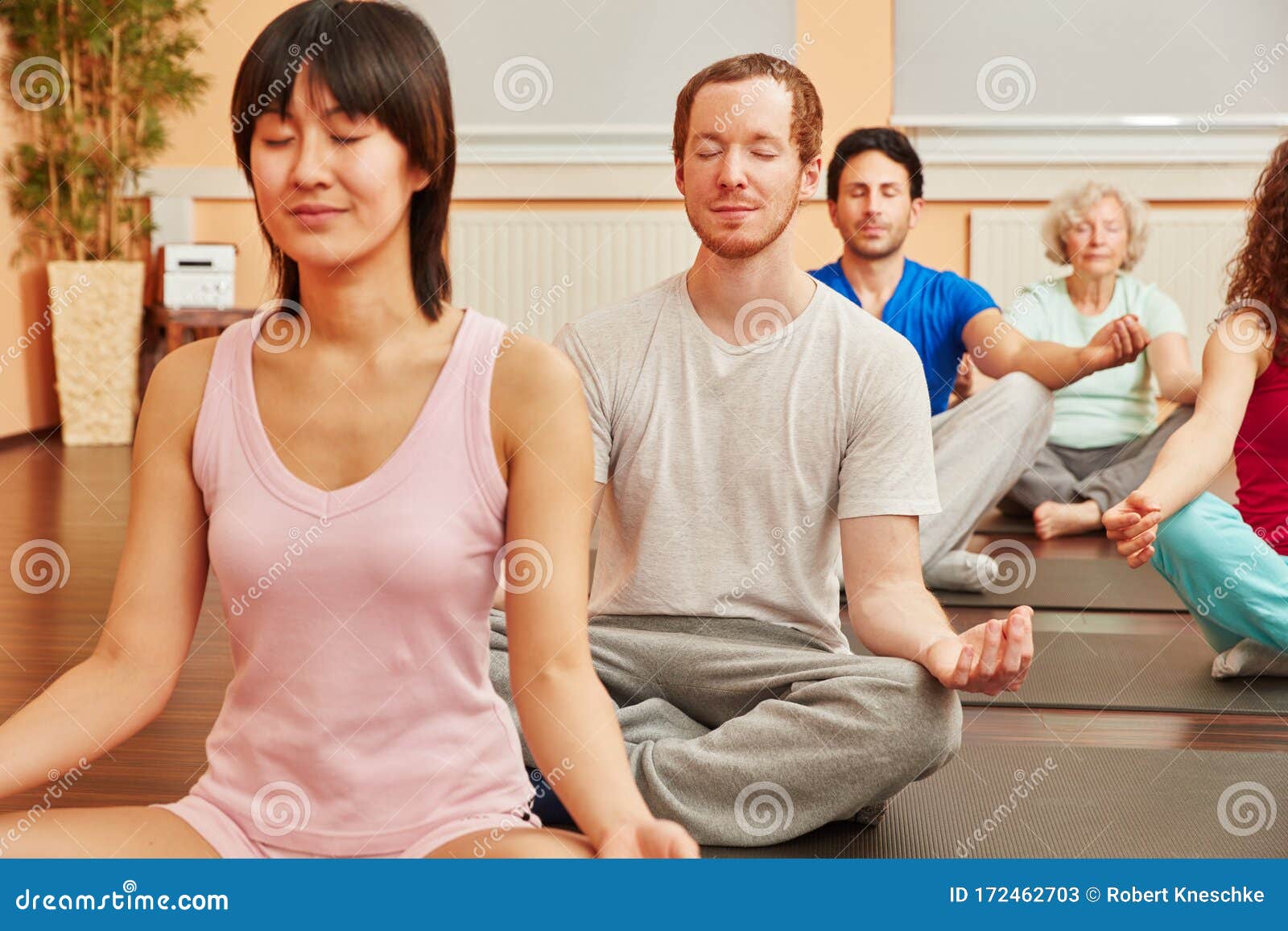 Group Doing Meditation in Yoga Class Stock Image - Image of wellness ... Group Doing Meditation in Yoga Class Stock Image - Image of wellness ...