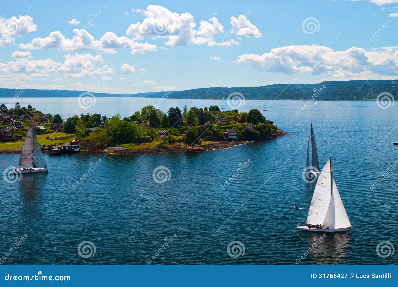 Yacht Sail In Front Of Alcatraz Prison Island Stock Photo ...