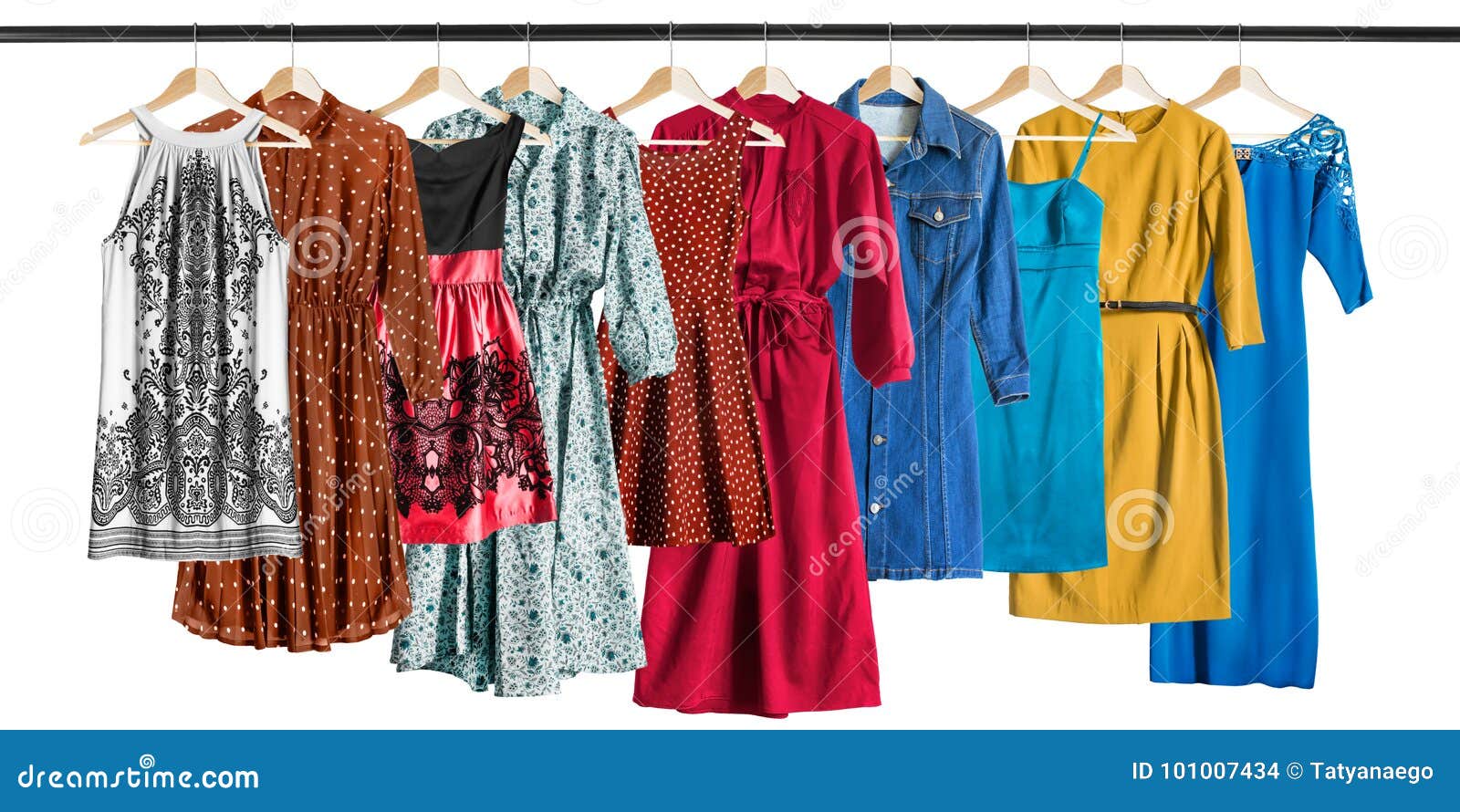 Group of dresses isolated stock photo. Image of concept - 101007434