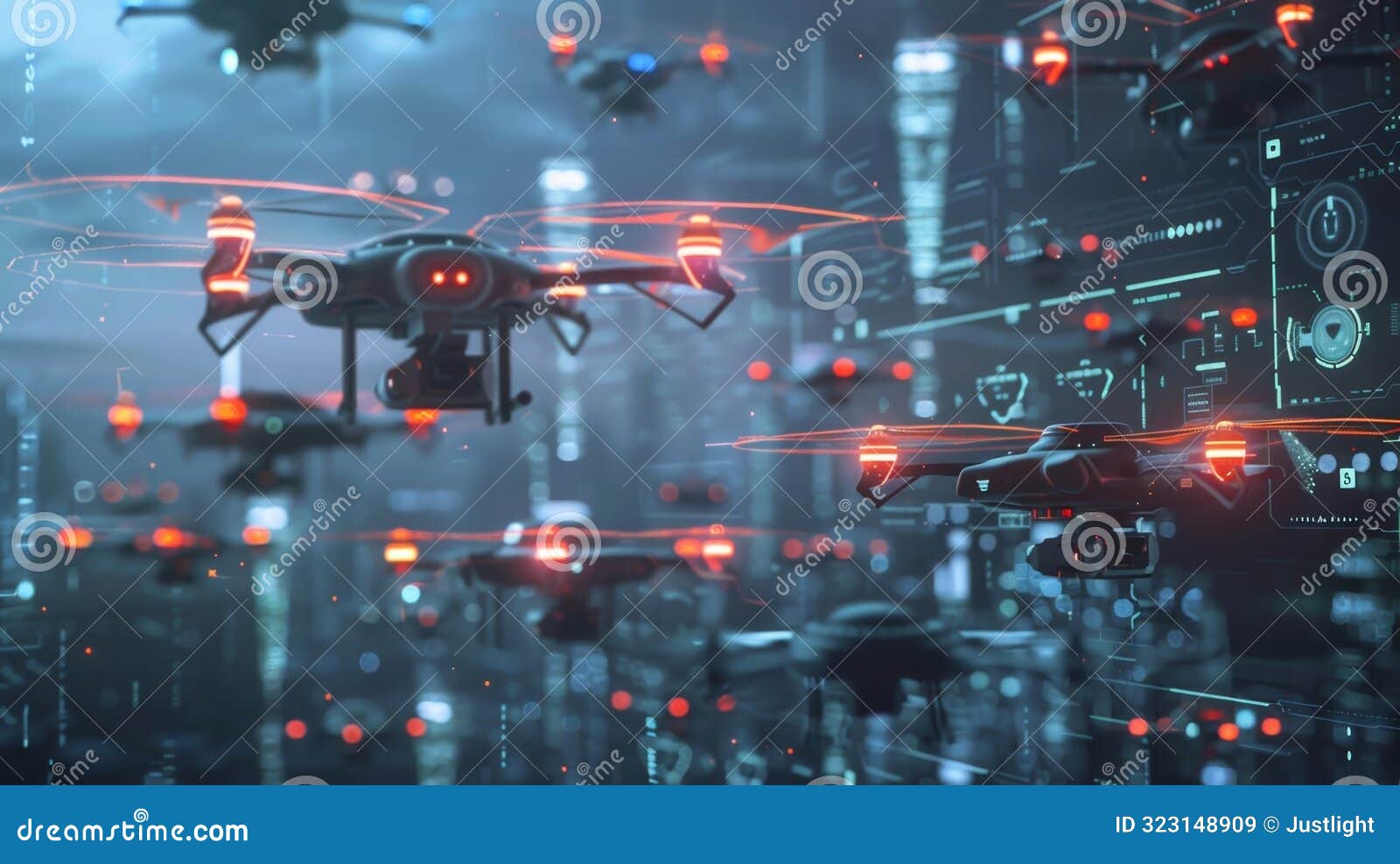 A Group of Drones Equipped with 6G Connectivity Work Together To Scan ...