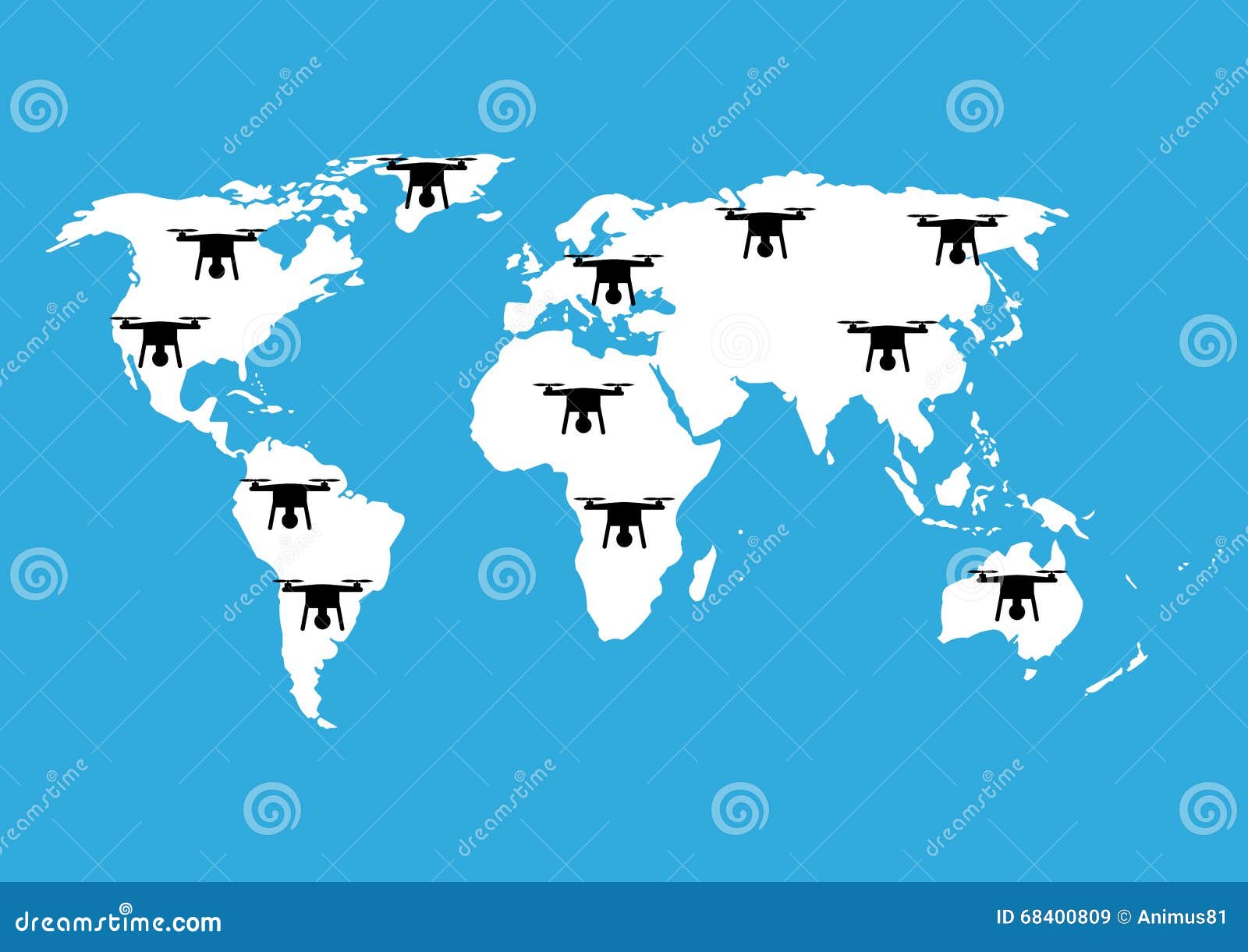 A group of drones stock vector. Illustration of equipment - 68400809