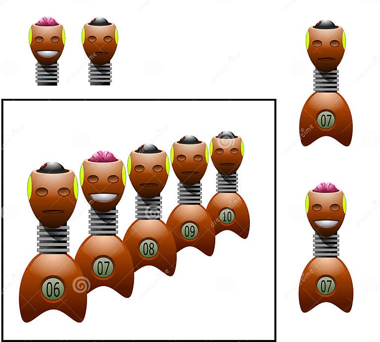 Group of Dummies for Crash Test Stock Photo - Illustration of concept ...