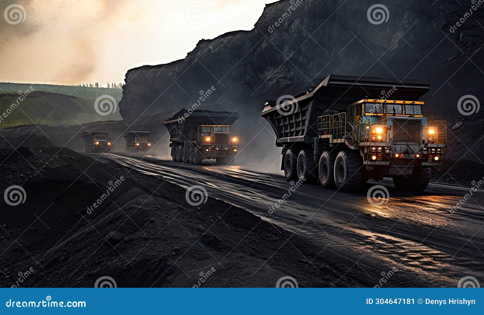 Dump Trucks Vector Illustration | CartoonDealer.com #96853122