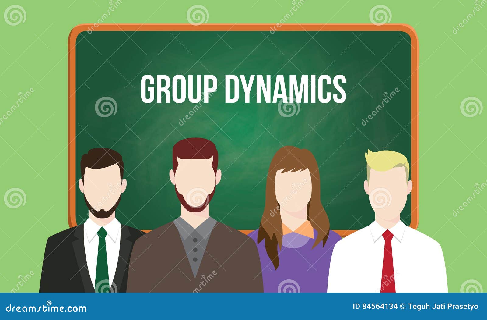 Group Dynamics Concept in a Team Illustration with Text Written on ...