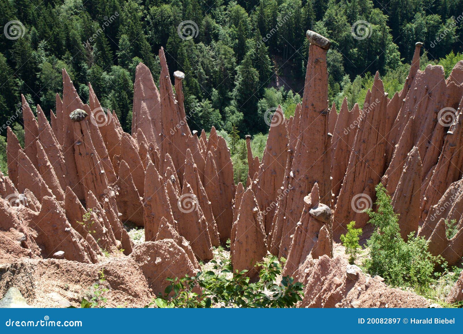 Group of Earth Pyramids in Italy Stock Image - Image of endstone ...
