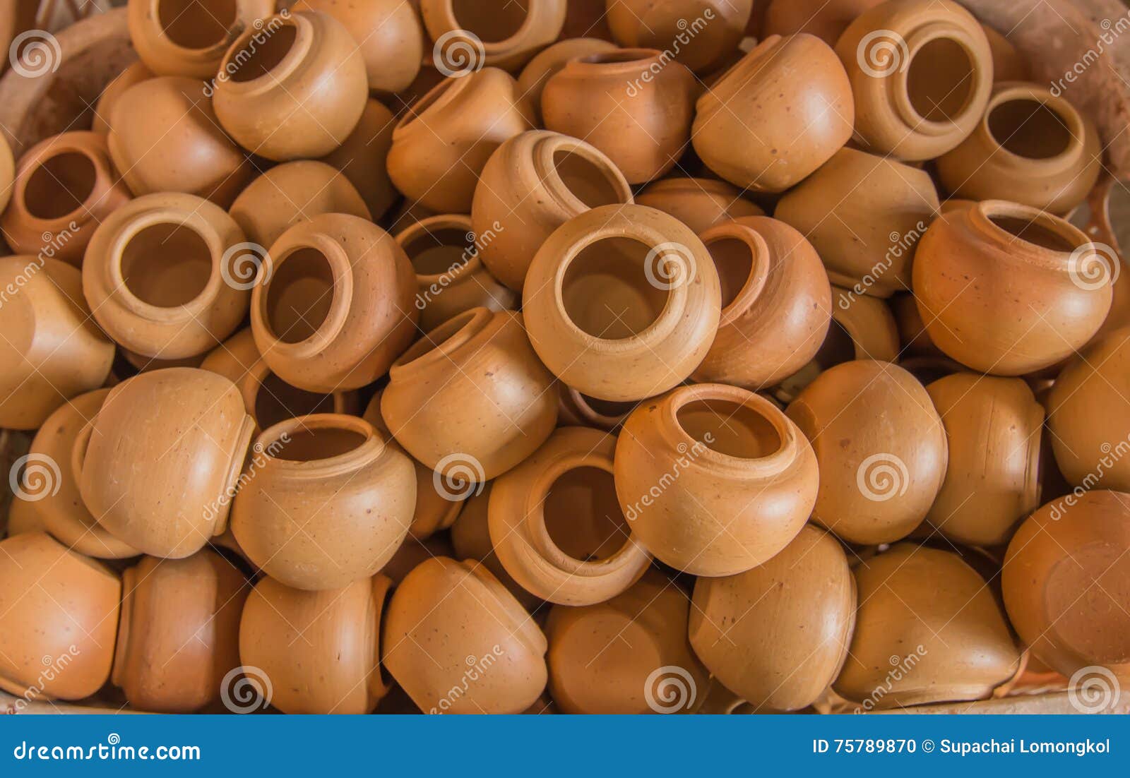 Group of Earthenware in Bangkok, Earthenware Texture Background. Stock ...