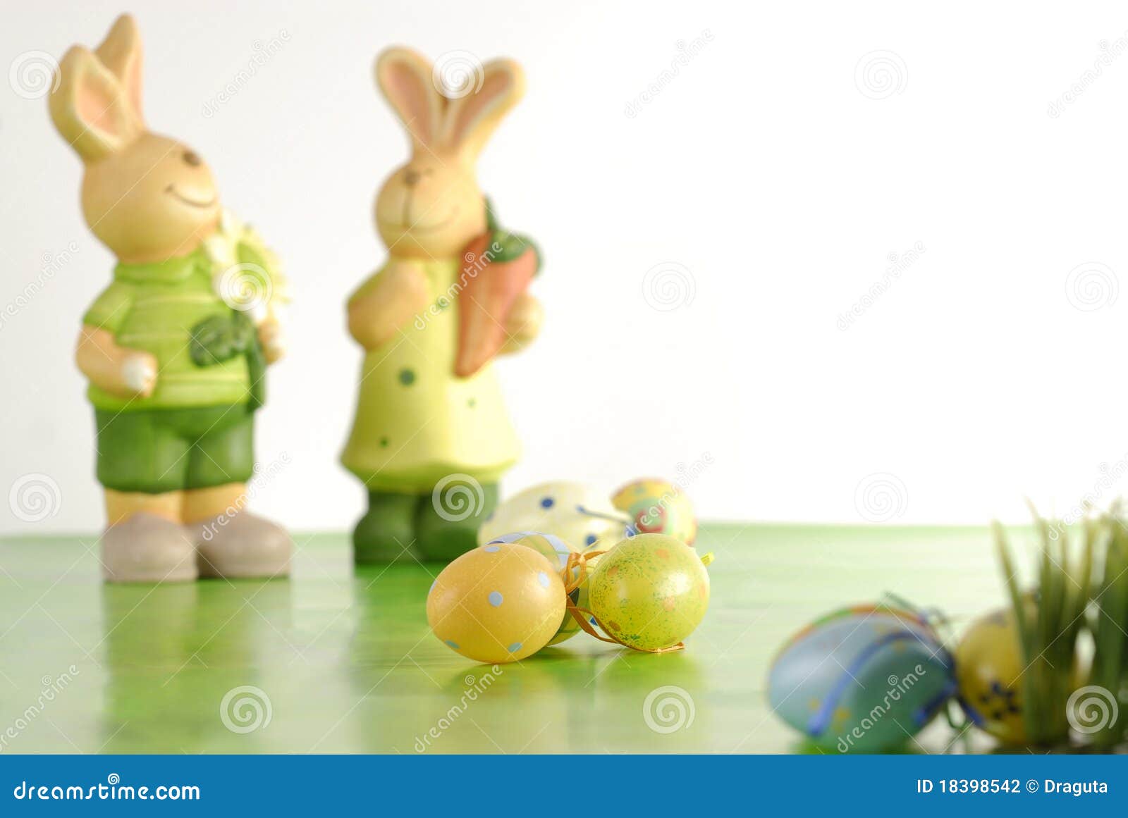 Group of Easter Eggs and Bunny Stock Photo - Image of season, multi ...