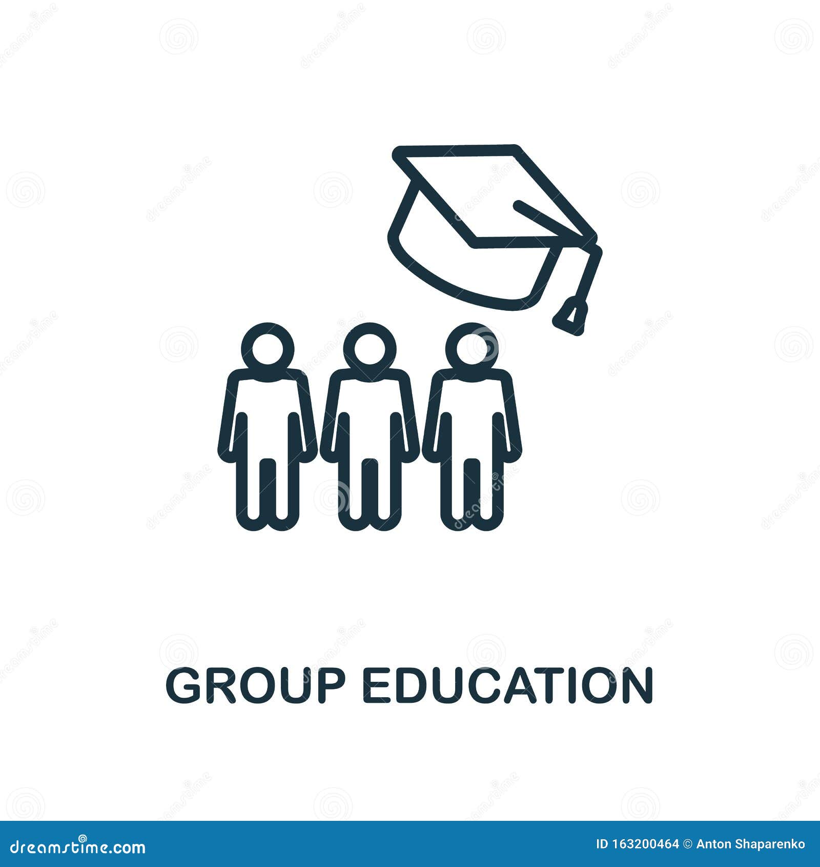 Group Education Icon Outline Style. Thin Line Creative Group Education ...