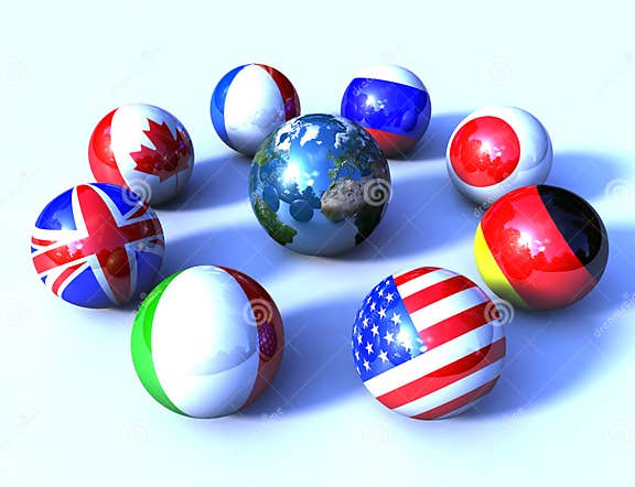 Group of Eight - G8 stock illustration. Illustration of canadian - 6800054