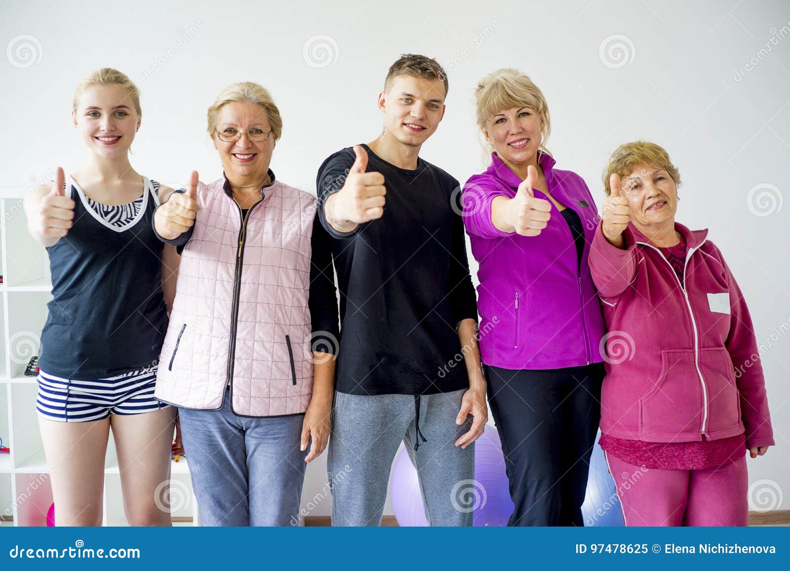 Group of Elderly People Doing Exercises Stock Image - Image of adult ...