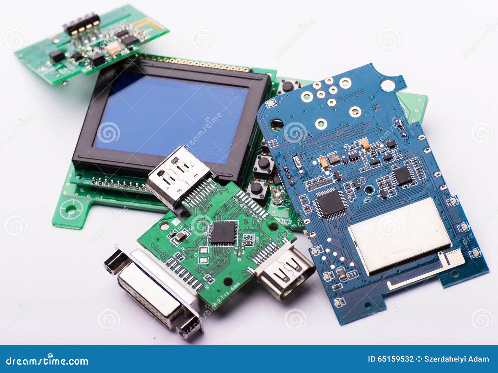 Group of electrical boards stock photo. Image of capacitor - 65159532