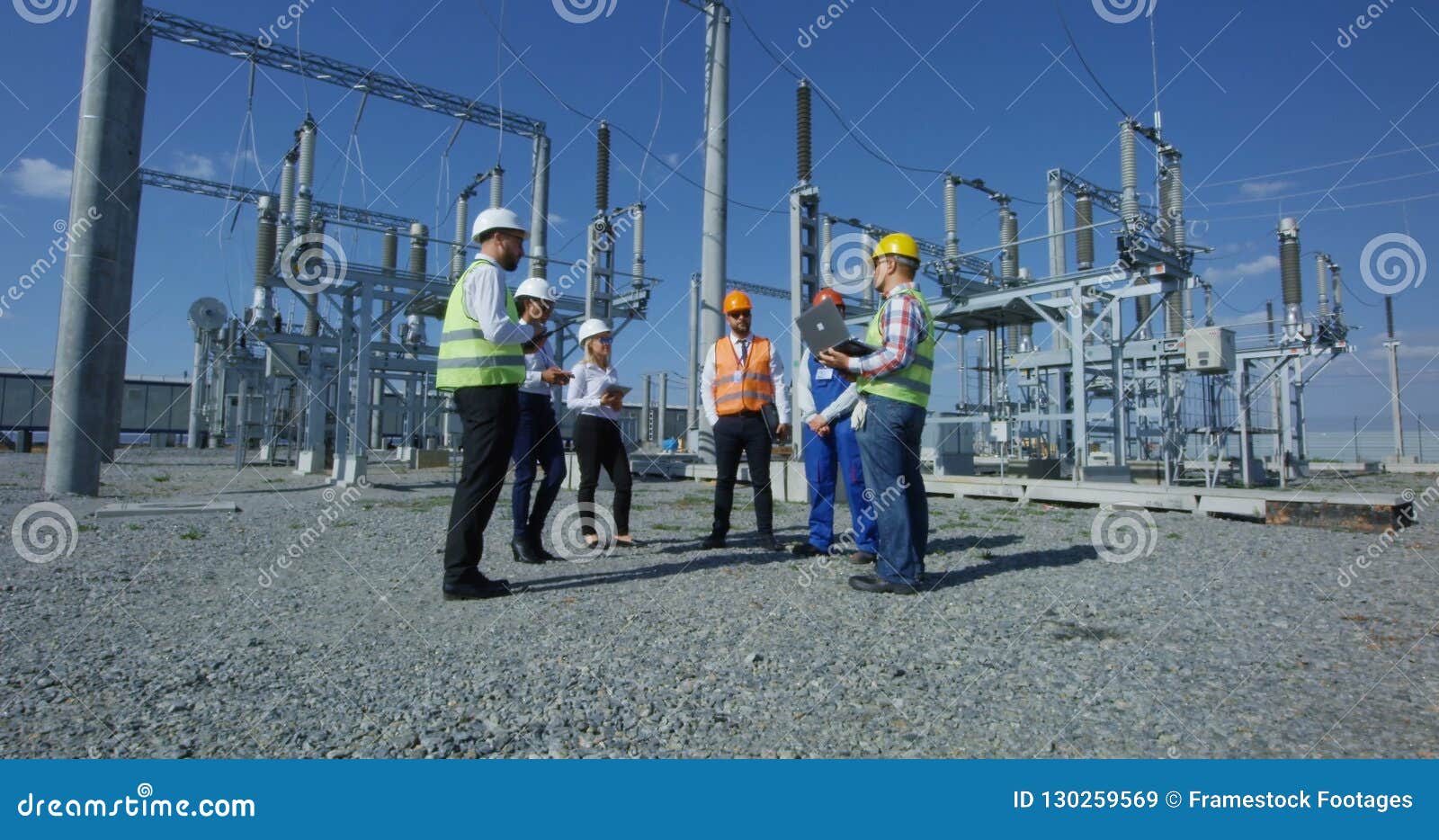 A Group of Electrical Workers Stock Video - Video of power, equipment ...