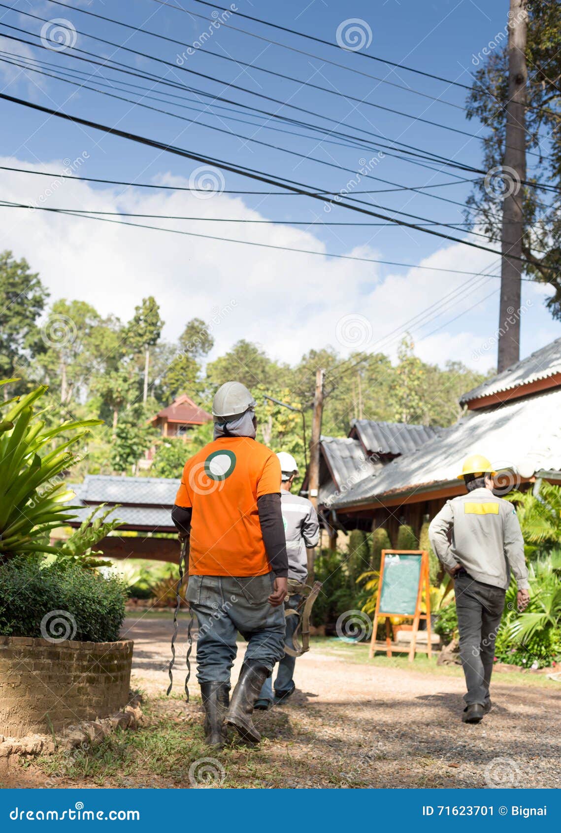 Group of Electrician Inspector Checking at Work Stock Image - Image of ...
