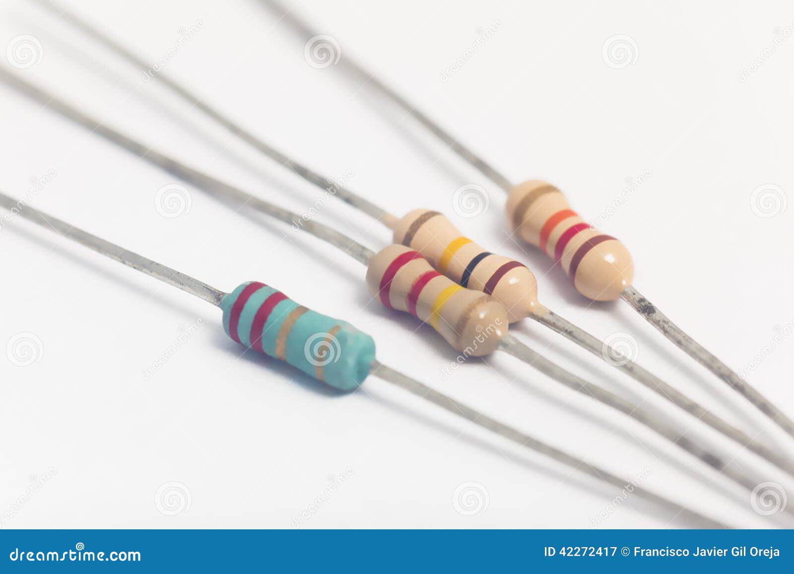 Group of Electronic Resistors Stock Image - Image of detail, electrode ...