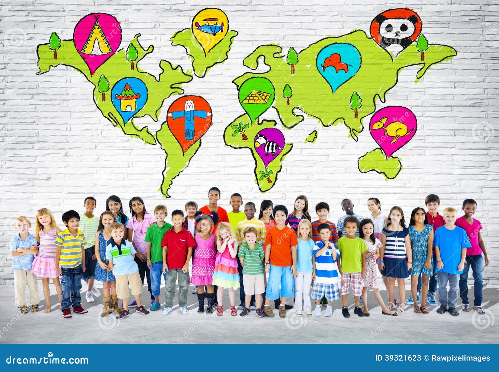 Group of Elementary Aged Children Stock Image - Image of kids, isolated ...