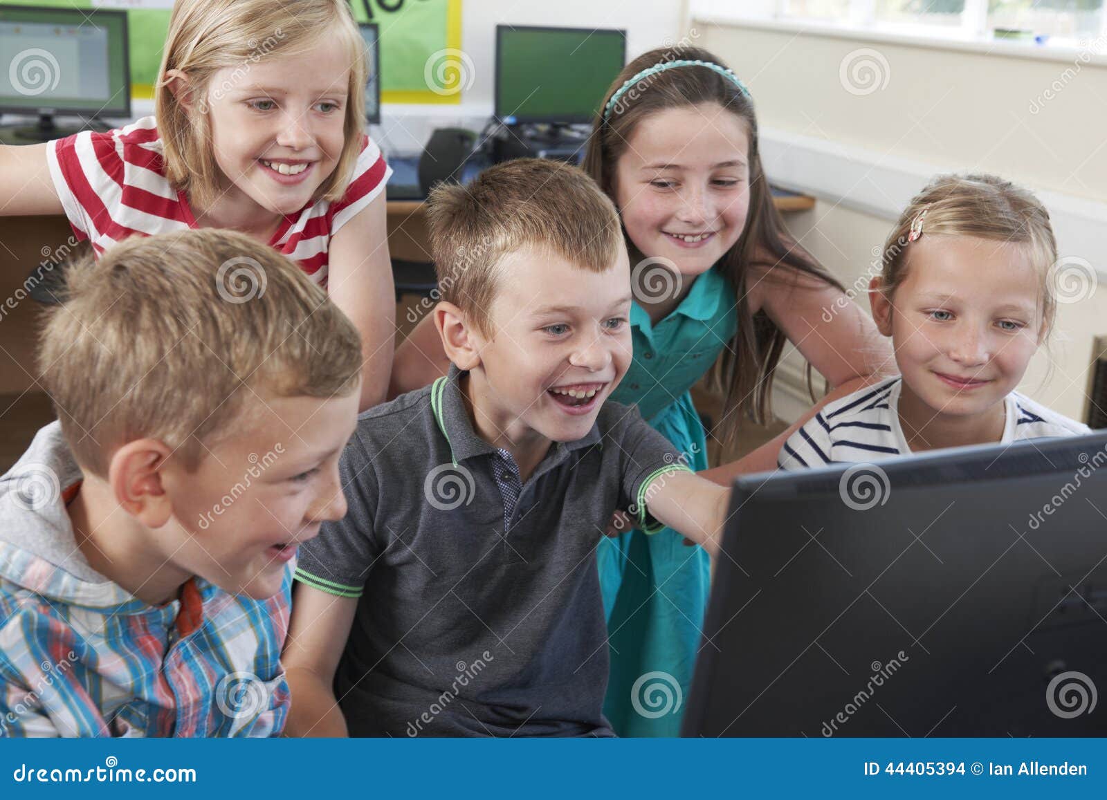 Group of Elementary Pupils in Computer Class Stock Photo - Image of ... Group of Elementary Pupils in Computer Class Stock Photo - Image of ...