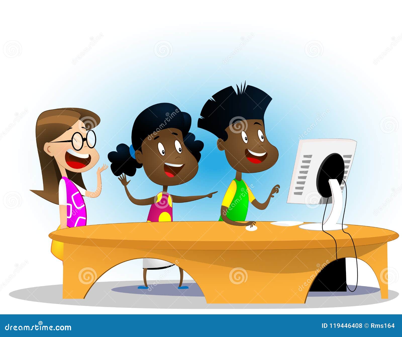 Group of Elementary School Students Stock Vector - Illustration of ...