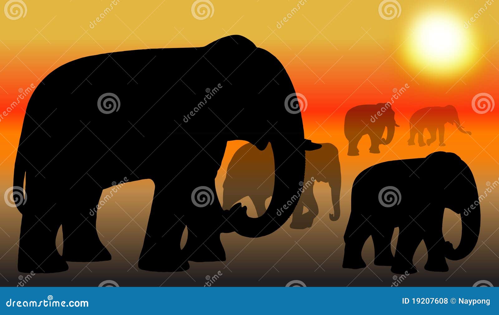 Group of elephant stock vector. Illustration of travel - 19207608