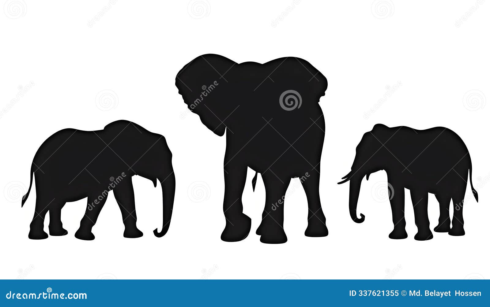 Group Of Elephant In Funky Wacky Wild Mismatch Colourful Outfits On ...