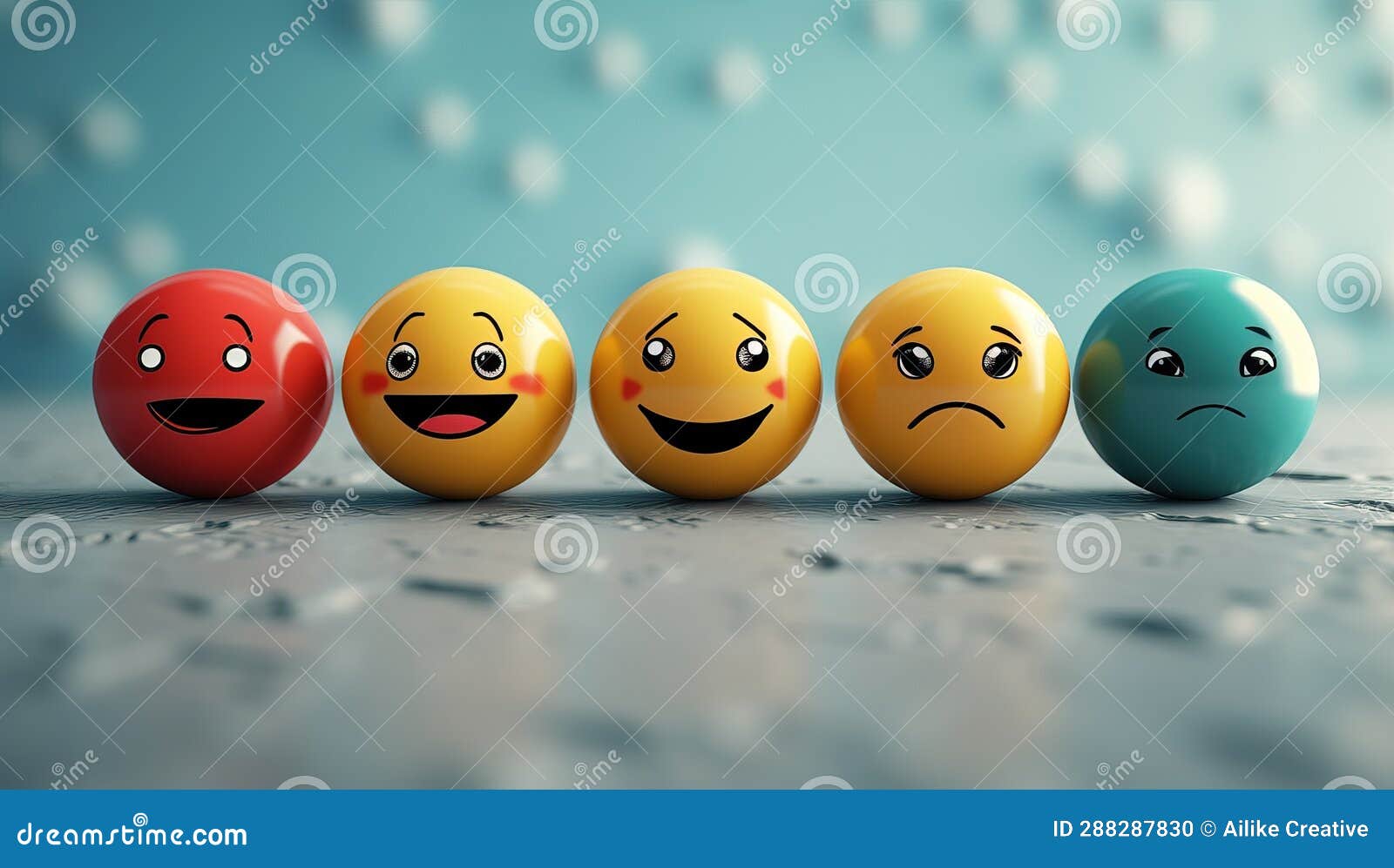 A Group of Emoticons with Different Emotions Stock Illustration ...
