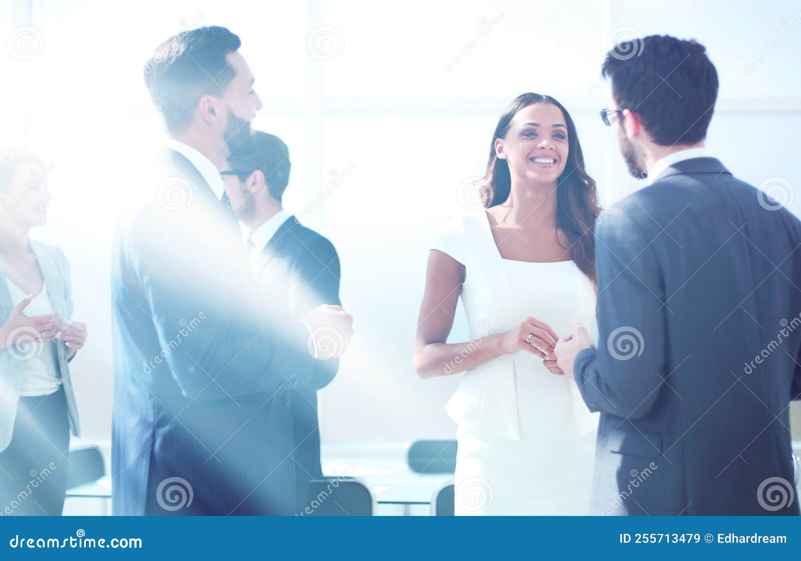 Group of Employees Standing in the Office. Stock Image - Image of smart ...