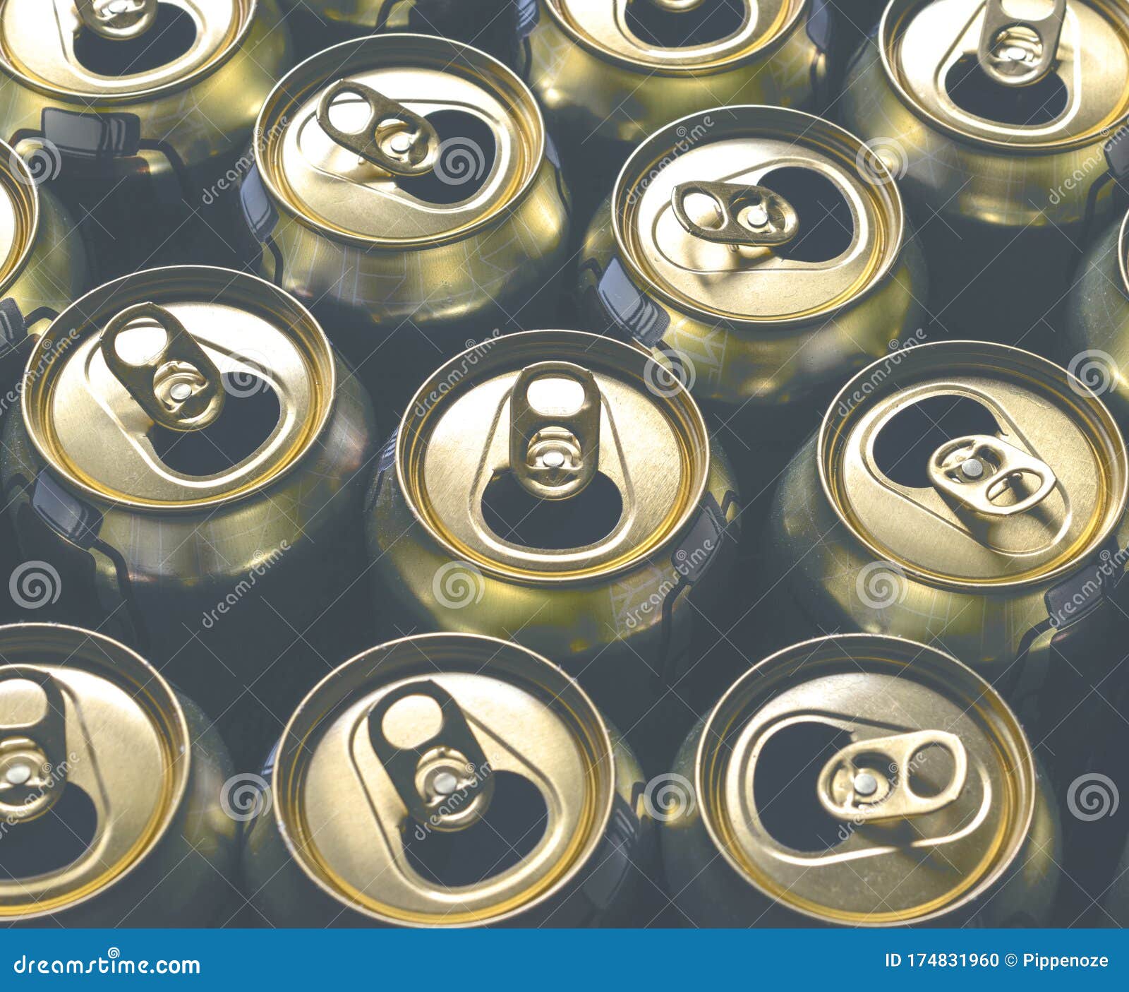 Group empty beer cans stock photo. Image of party, aluminium - 174831960
