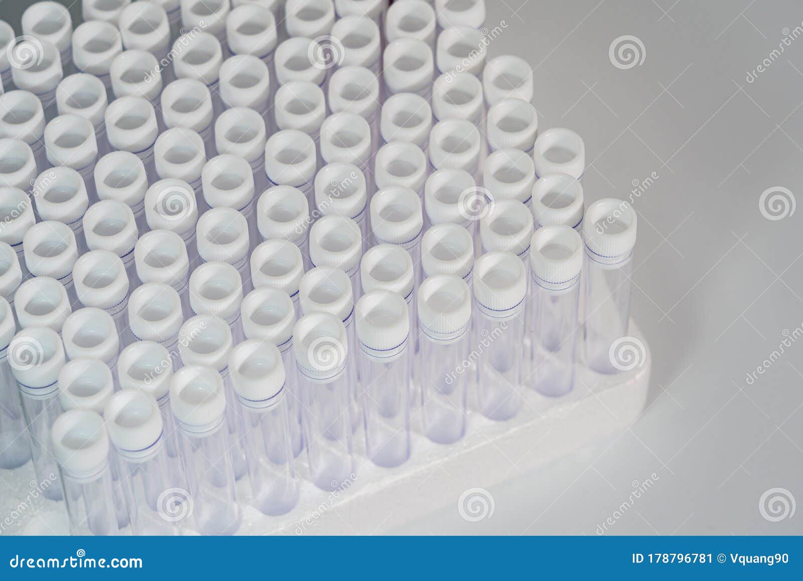 Group of Empty Blood Test Tubes in Laboratory Stock Illustration ...