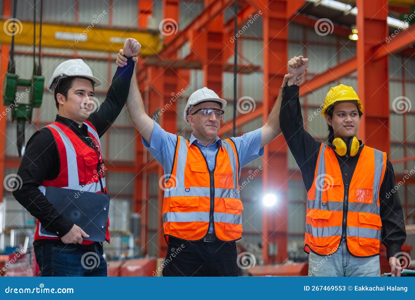 Group of Engineer Professional Join Hands Successful Team Corporate ...