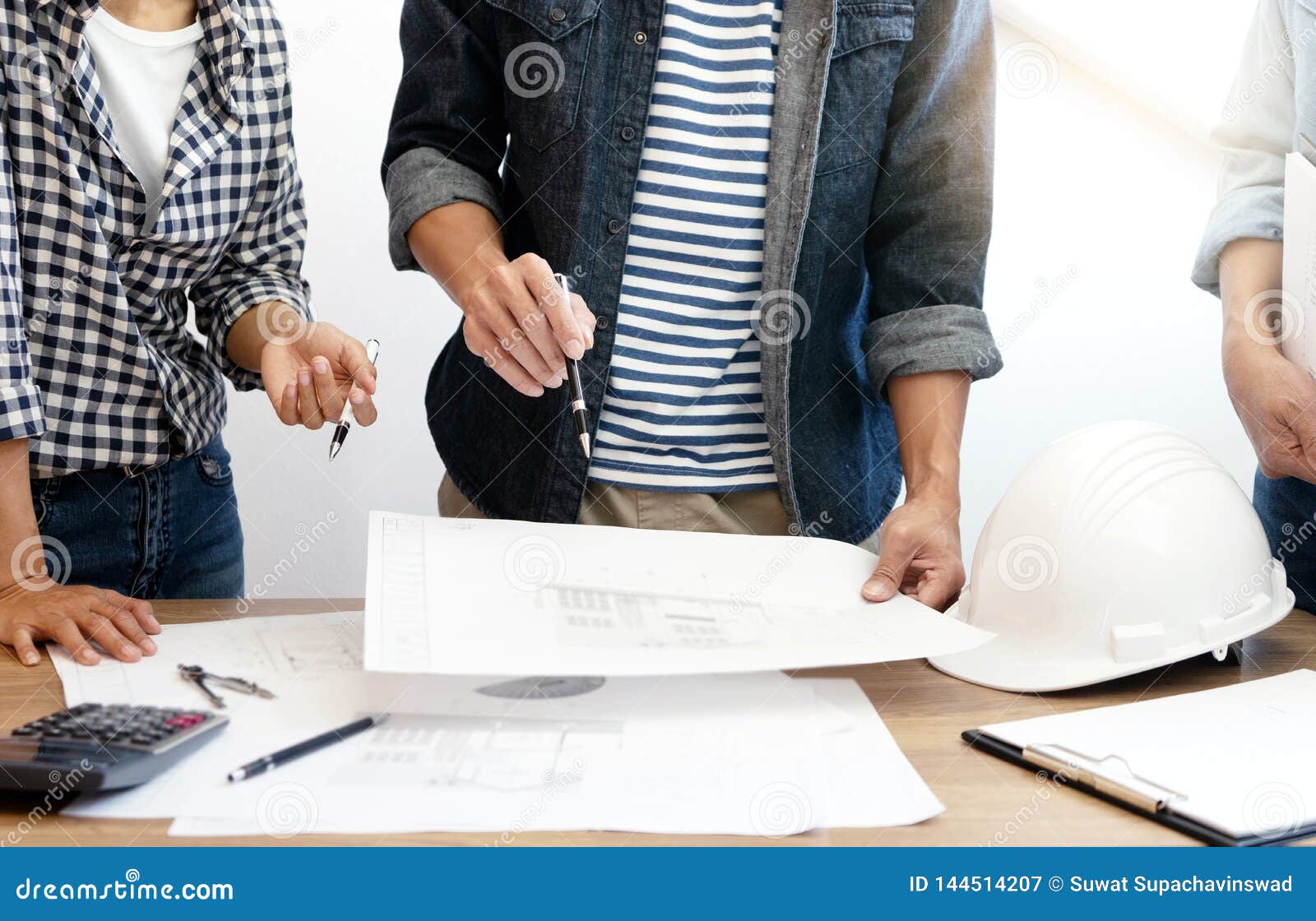 Group of Engineering or Architect Stock Image - Image of paperwork ...