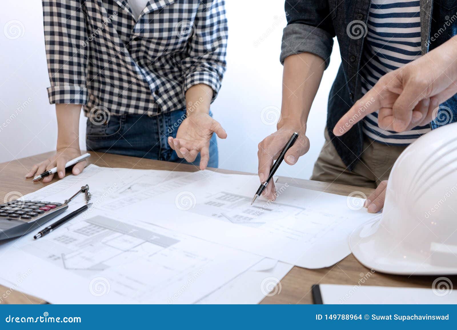 Group of Engineering or Architect Stock Photo - Image of industry ...