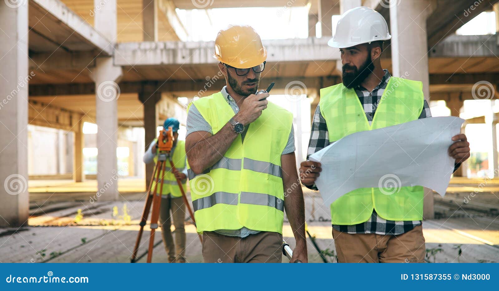 Group of Engineering Team Had Meeting at Working Site Stock Image ...