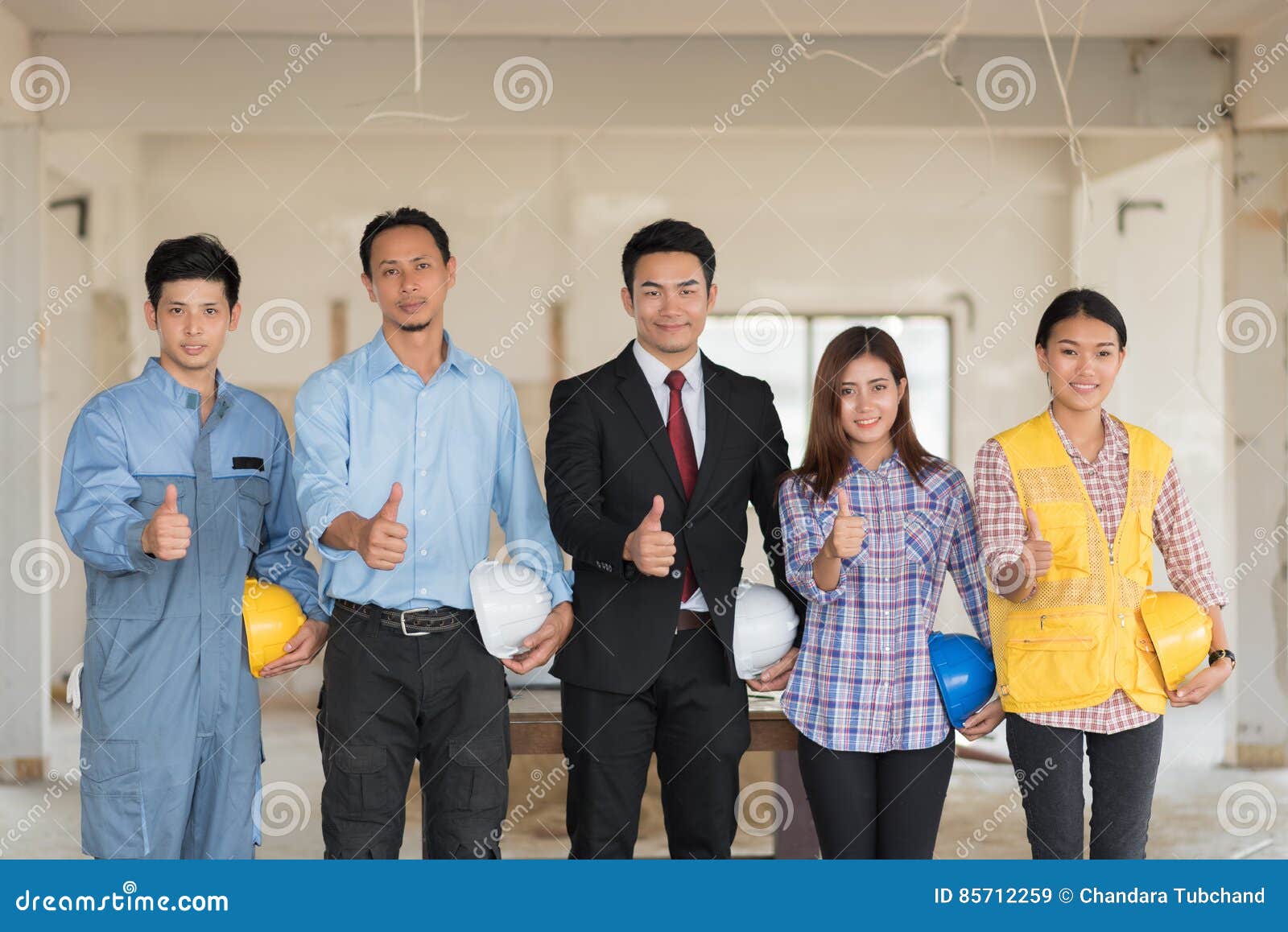 Group of Engineers, Architects and Foreman at a Construction Sit Stock ...