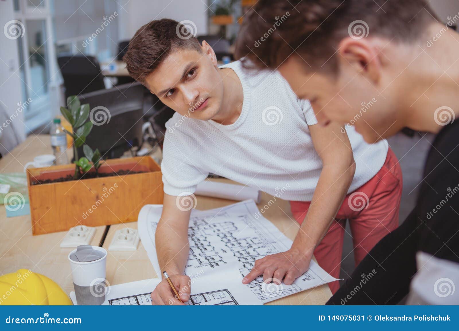 Group of Engineers Working Together at the Office Stock Image - Image ...